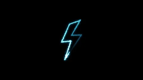 Animated burning blue flame lightning sh... | Stock Video | Pond5