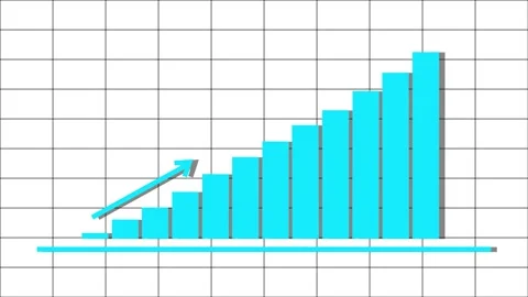 Animated business graph chart with upwar... | Stock Video | Pond5
