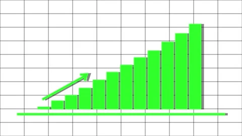 Animated business graph chart with upwar... | Stock Video | Pond5