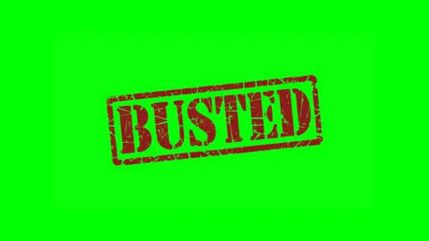 Animated "BUSTED" rubber stamp seal gree... | Stock Video | Pond5