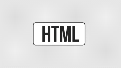 Animated bw HTML button | Stock Video | Pond5