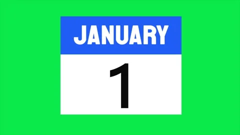 Animated calendar with days of january c... | Stock Video | Pond5