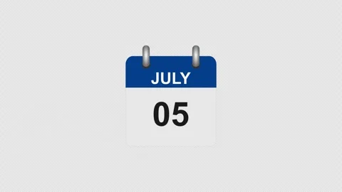 animated calendar for july with green ch... | Stock Video | Pond5