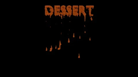 Animated caramel dripping text dessert -... | Stock Video | Pond5