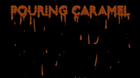 Animated caramel dripping text pouring c... | Stock Video | Pond5