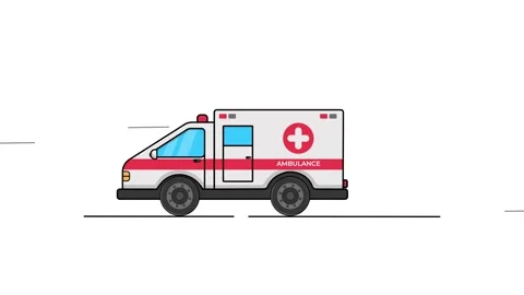 Cartoon Ambulance Drawing Stock Video Footage | Royalty Free Cartoon ...