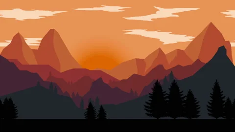 Animated cartoon background. Looped anim... | Stock Video | Pond5