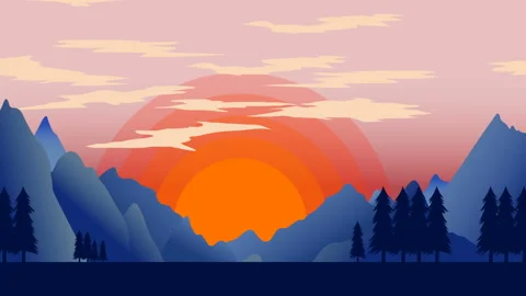 Animated cartoon background. Looped anim... | Stock Video | Pond5