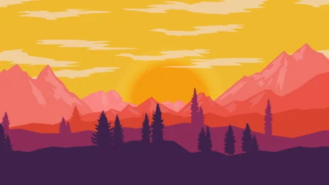 Animated cartoon background. Looped anim... | Stock Video | Pond5