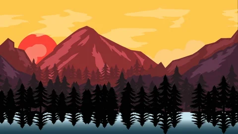 Animated cartoon background. Looped anim... | Stock Video | Pond5