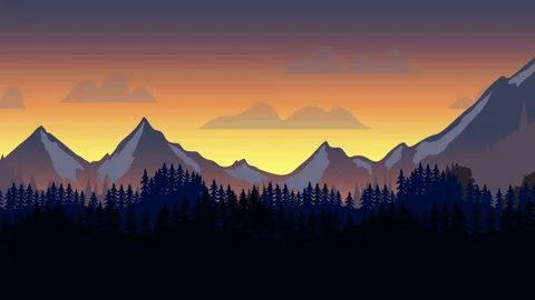 Animated cartoon background. Looped anim... | Stock Video | Pond5