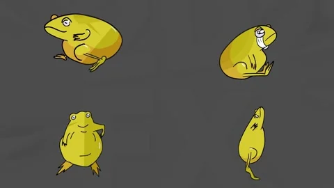 Animated Cartoon Frogs for After Effects ~ After Effects #282946323