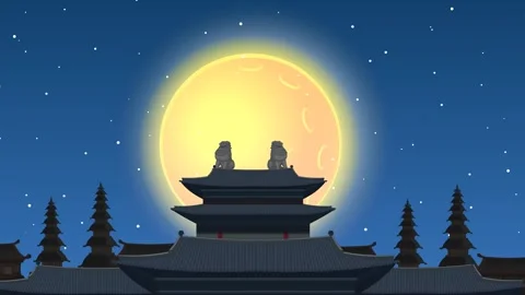 Animated Cartoon Scene of a Chinese Cast... | Stock Video | Pond5