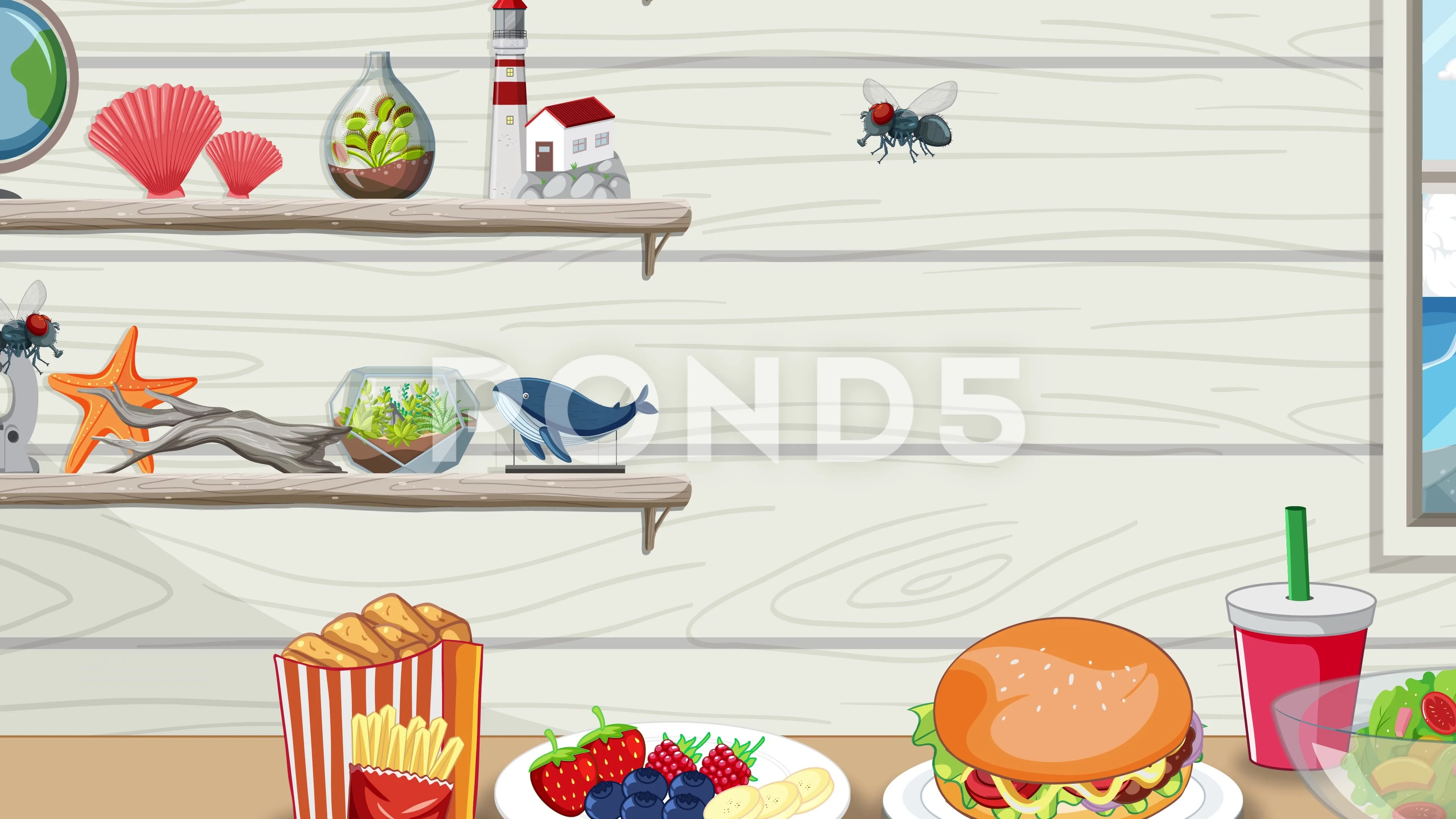 Flies On Food Clipart