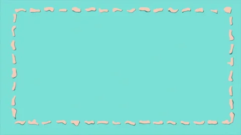 Animated cartoon style frame on a blue b... | Stock Video | Pond5