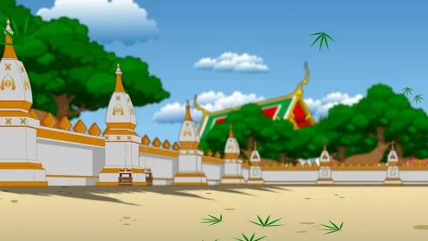 Temple Cartoon Stock Footage ~ Royalty Free Stock Videos | Pond5