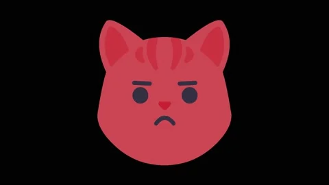 Animated Cat Angry Face Emoji Angry Emot... | Stock Video | Pond5