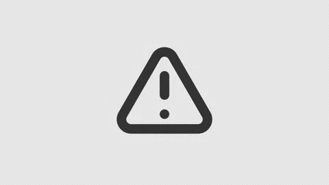 Animated caution linear ui icon | Stock Video | Pond5