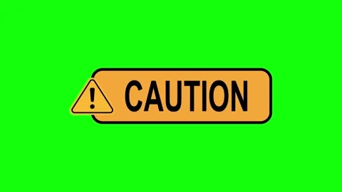 Animated Caution Warning Sign with Safet... | Stock Video | Pond5