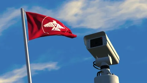 Animated CCTV camera with Anishinabek Na... | Stock Video | Pond5