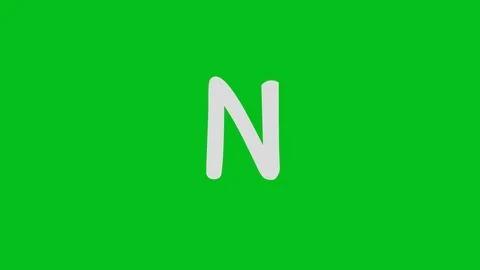 Animated Character N Letter in Write on ... | Stock Video | Pond5