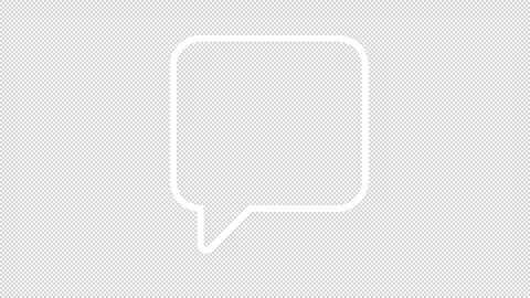 Animated chat bubble white line icon | Stock Video | Pond5