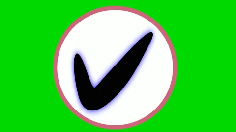 ANIMATED CHECK MARK on circle checkbox | Stock Video | Pond5