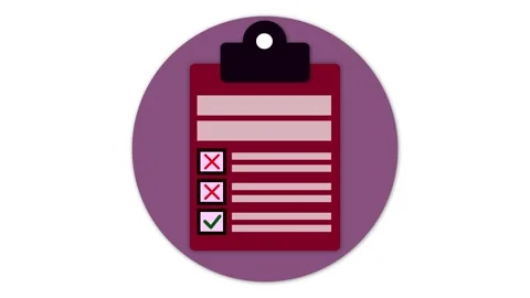 Animated checklist icon and tick marks c... | Stock Video | Pond5