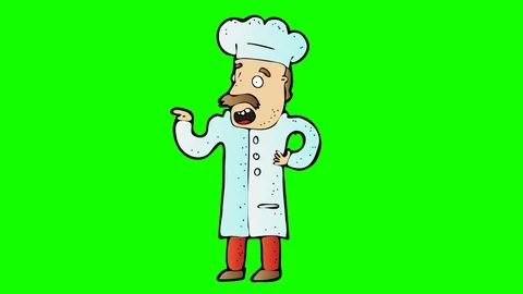 animated chef character . green screen 2... | Stock Video | Pond5
