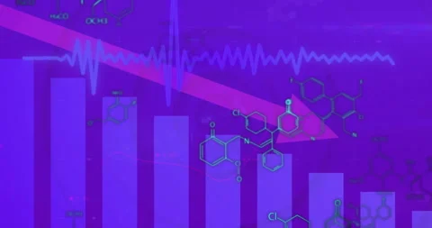 Animated chemical structures and downwar... | Stock Video | Pond5