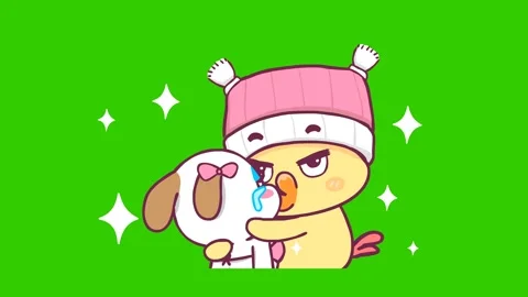 Animated Chicken Comforting Crying Fan w... | Stock Video | Pond5