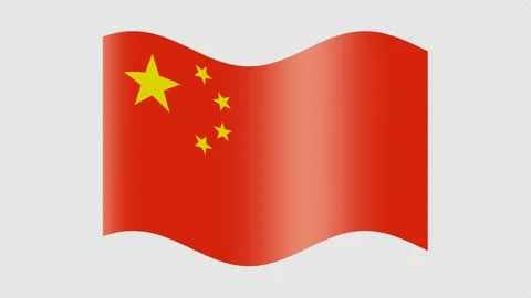 Animated china flag. Chinese flag icon. ... | Stock Video | Pond5
