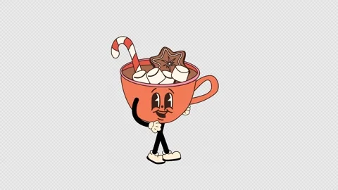 Animated Christmas Cocoa Character Loop | Stock Video | Pond5