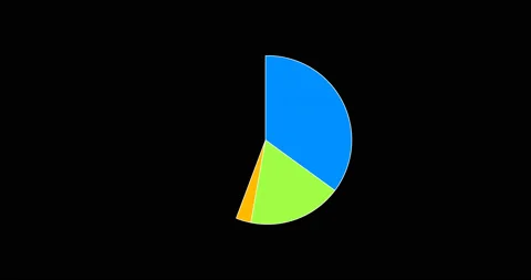 Animated circle diagram with five sector... | Stock Video | Pond5