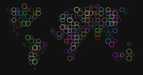 Animated Circular World Map Data Visuali... | Stock Video | Pond5