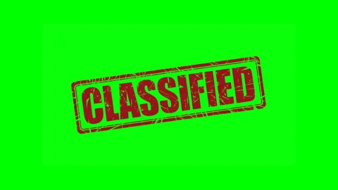 Animated "CLASSIFIED" rubber stamp green... | Stock Video | Pond5