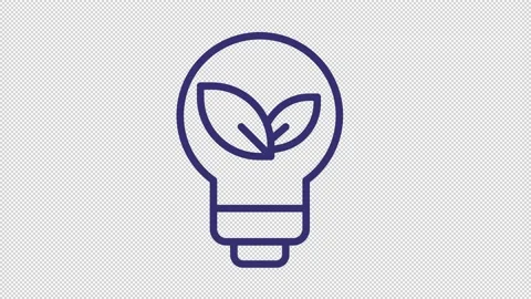Animated clean energy linear icon | Stock Video | Pond5