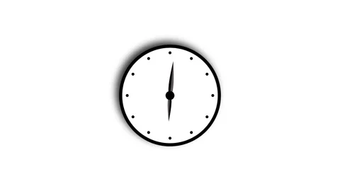 Animated clock in 12 hour loop. Clock wi... | Stock Video | Pond5