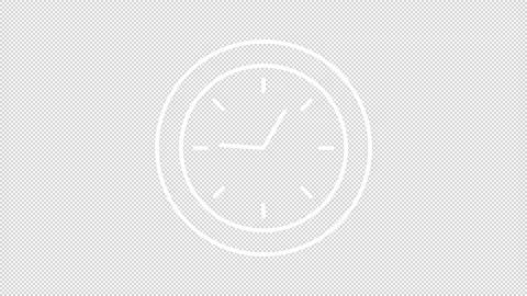 Animated clock linear icon | Stock Video | Pond5