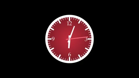 Animated Clock Loop, Minimalist Flat Des... | Stock Video | Pond5
