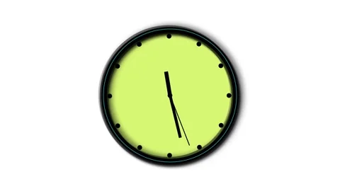 Animated clock with moving arrows on a w... | Stock Video | Pond5