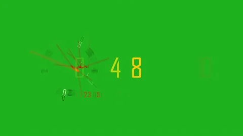 Animated Clock With Number Scrolling Eff... | Stock Video | Pond5