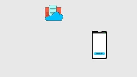 Animated cloud storage concept with Smar... | Stock Video | Pond5