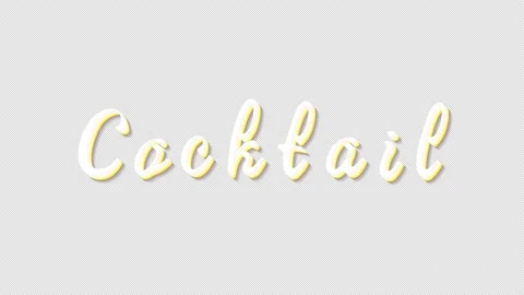 Cocktail Font Stock Footage ~ Royalty Free Stock Videos | Pond5