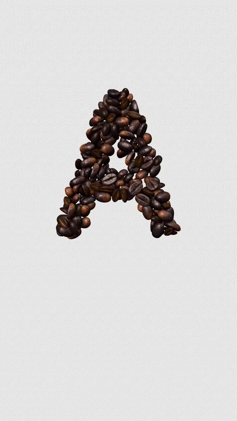 Animated Coffee typeface text with alpha... | Stock Video | Pond5