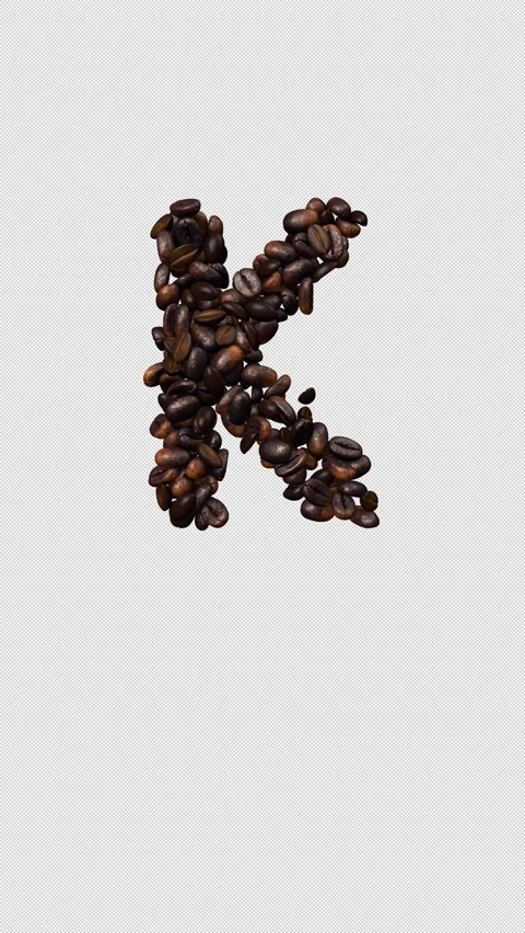 Animated Coffee typeface text with alpha... | Stock Video | Pond5