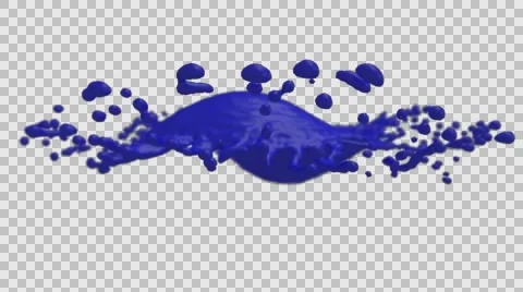 Animated colliding two blue paint drople... | Stock Video | Pond5