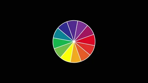 Animated color wheel rotating pizza shap... | Stock Video | Pond5