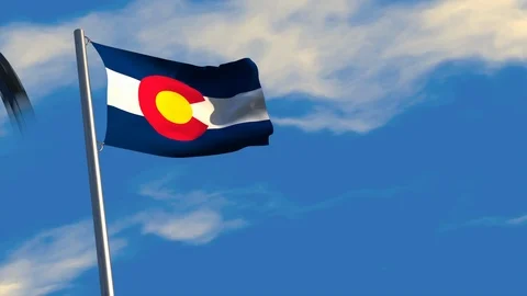 Animated Colorado flag waving as razor w... | Stock Video | Pond5