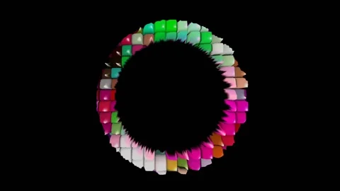 animated colorful circle frame on a whit... | Stock Video | Pond5